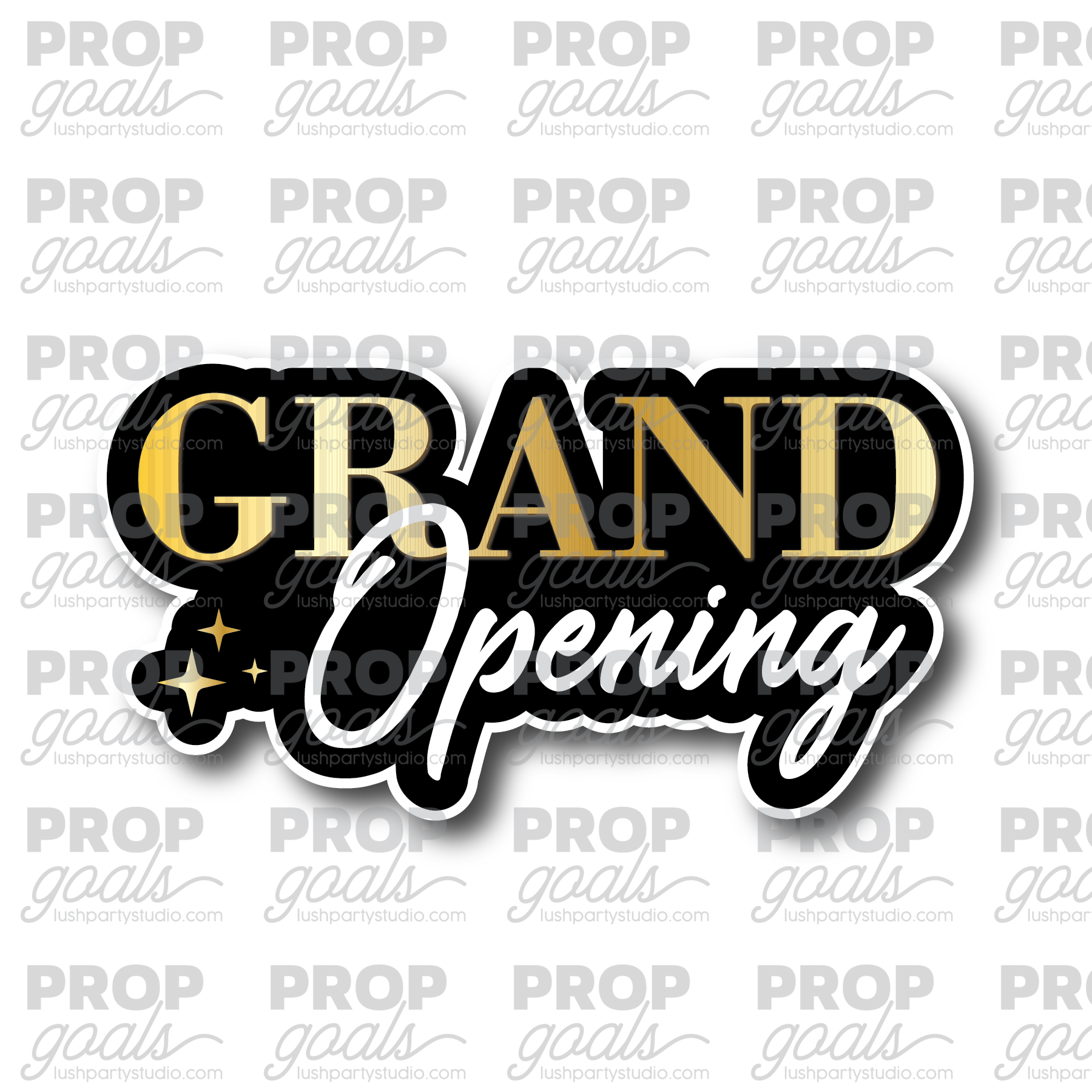 Grand Opening Photo Booth Prop Word Sign