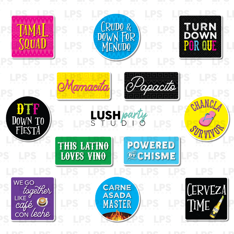 Latin Hispanic Espanol Photo Booth Prop Signs Bundle – Lush Party ...