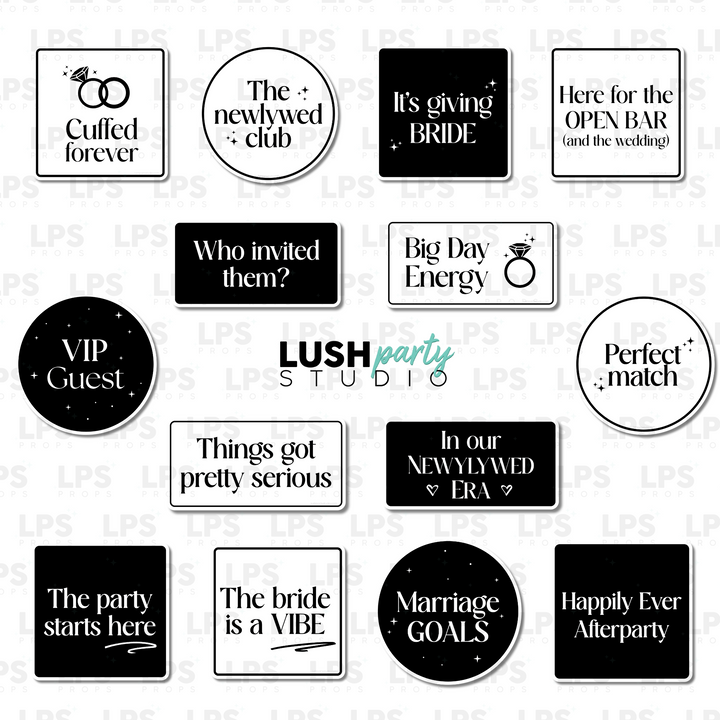 Wedding Photo Booth Props | Lush Party Studio – Lush Party Studio Props