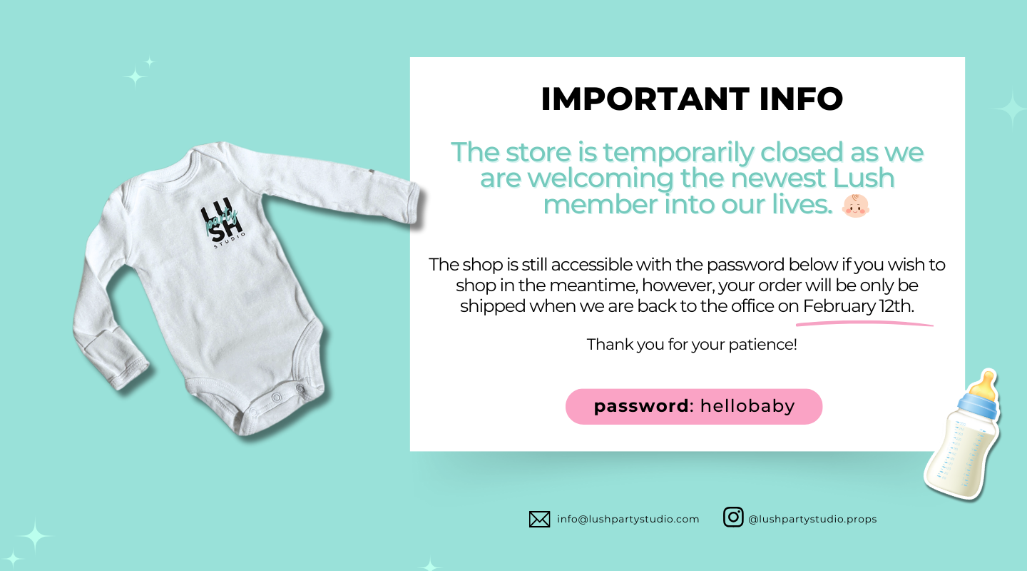 Lush Party Studio Props – Opening Soon